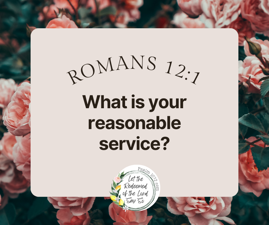 Your Reasonable Service – The Fruitful Educator