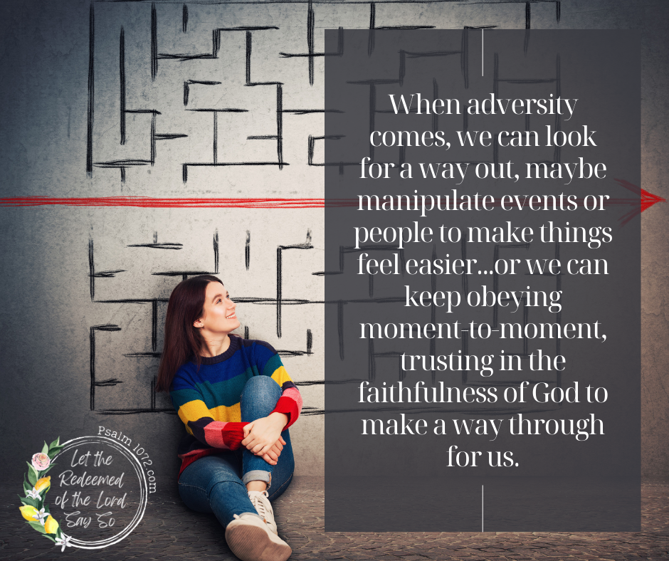 God Makes a Way Through – Not Out – The Fruitful Educator